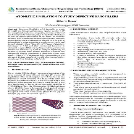 IRJET- Atomistic Simulation to Study Defective Nanofillers | PDF