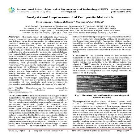Structural Analysis of Kevlar-49 Fiber Reinforcement Composite Material ...