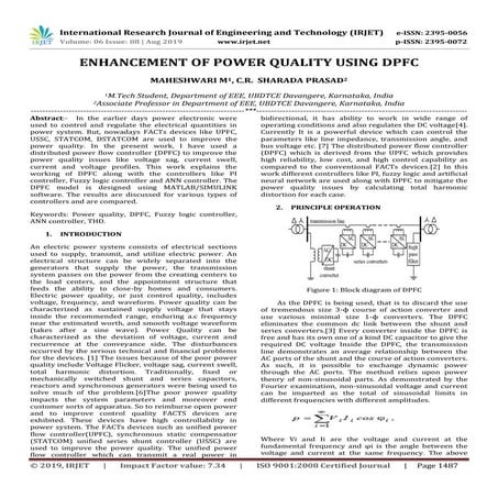 Irjet Enhancement Of Power Quality Using Dpfc Pdf 