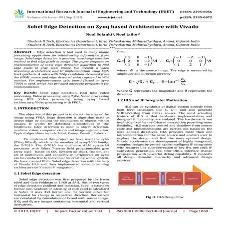 Irjet Sobel Edge Detection On Zynq Based Architecture With Vivado Pdf 6193