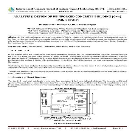 IRJET- Analysis & Design of Reinforced Concrete Building (G+4) using ...