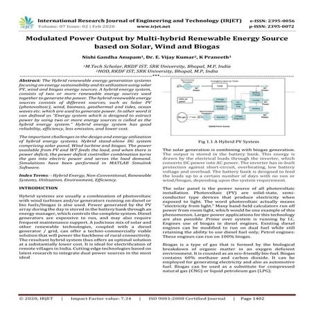 IRJET - Modulated Power Output by Multi-Hybrid Renewable Energy Source ...