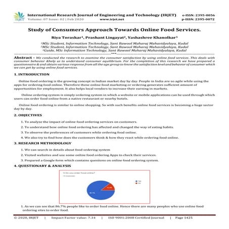 Presentation of comparative study between SWIGGY and ZOMATO | PDF
