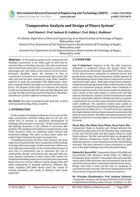 Designing and drawing of flat slab with the help of i.s code | PDF ...