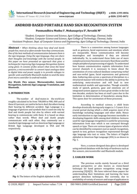 Irjet Android Based Portable Hand Sign Recognition System Pdf