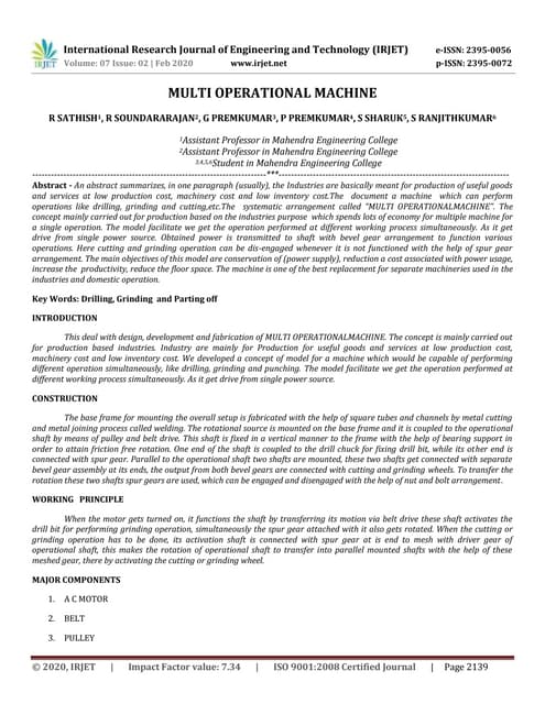 IRJET- Design and Analysis of Internal and External Grinding Attachment ...