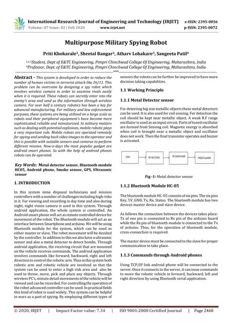 Irjet Detection Of Landmine Using Robotic Vehicle Pdf Cameras And Camcorders Consumer