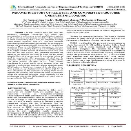 COST COMPARATIVE STUDY OF STEEL CONCRETE COMPOSITE AND RCC STRUCTURE | PDF