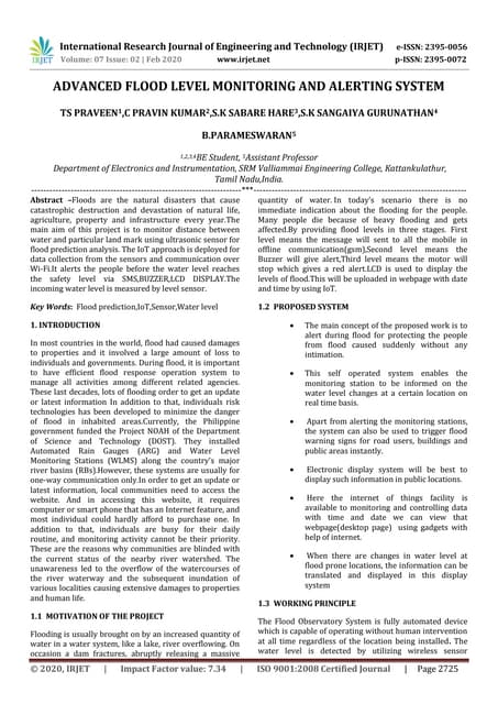 FLOOD MONITORING AND ALERTING SYSTEM | PDF | Internet | Computing