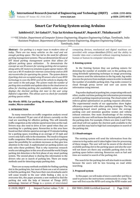 SMART CAR-PARKING SYSTEM USING IOT | PPTX