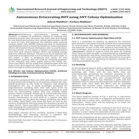 IRJET - Autonomous Eviscerating BOT using ANT Colony Optimization | PDF