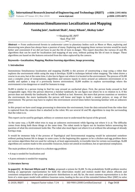 3D SLAM introcution& current status | PDF | 3-D Graphics | Computer Software and Applications