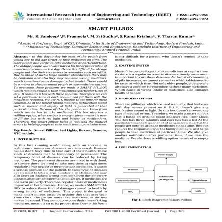 IRJET - Smart Pillbox | PDF