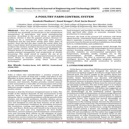 IRJET - A Poultry Farm Control System | PDF