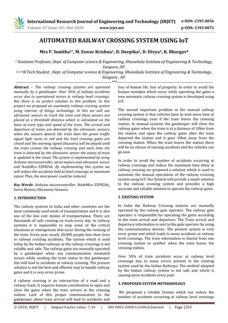 AUTOMATIC RAILWAY GATE CONTROL SYSTEM | PPTX