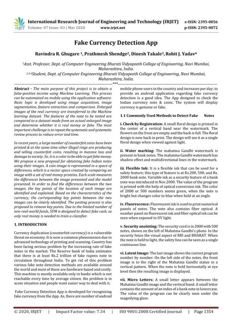 Security features of currency note | PPTX