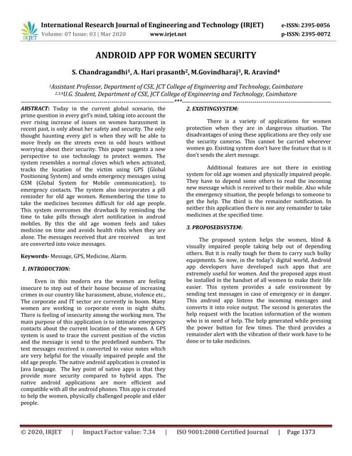 Women Safety Application Android Project | PDF