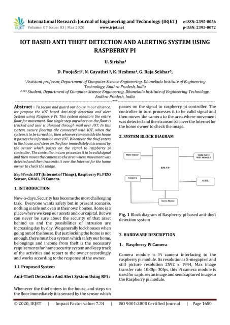 Women Safety Night Patrolling Robot Using IOT | PDF
