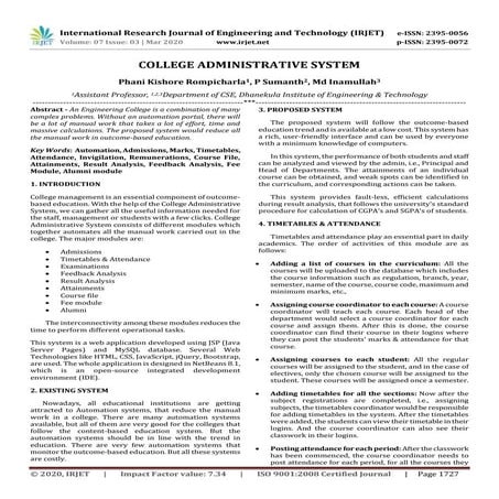 Online Faculty evaluation system project presentation | PDF
