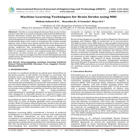 Brain Stroke Prediction Using Machine Learning | PDF