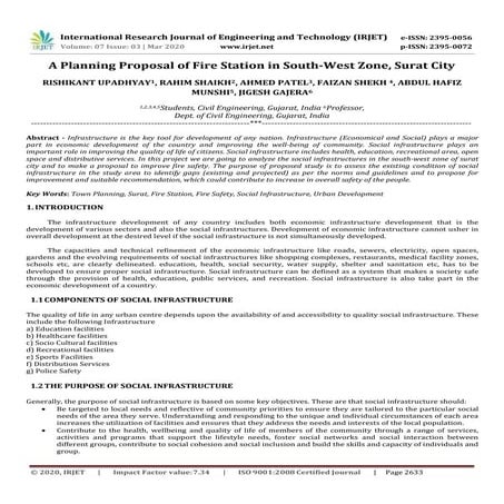 IRJET - A Planning Proposal of Fire Station in South-West Zone, Surat ...