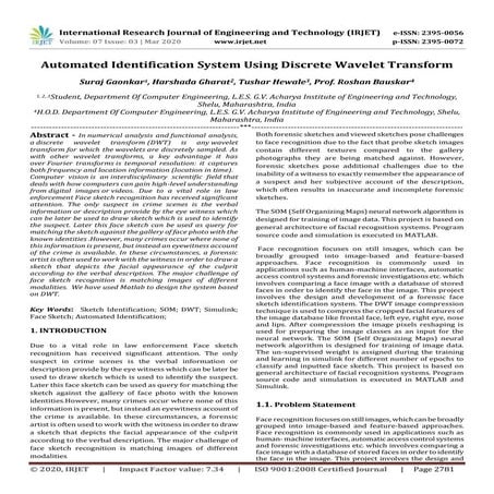 IRJET - Automated Identification System using Discrete Wavelet Transform | PDF