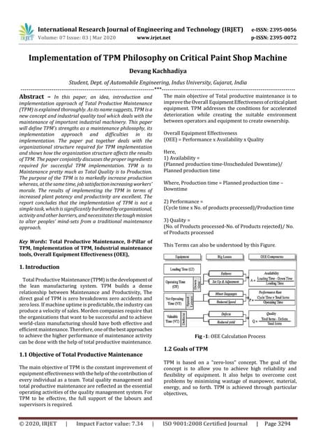 TPM-QM-Training Material as Per JIPM Methodology | PPT | Auto Repair ...