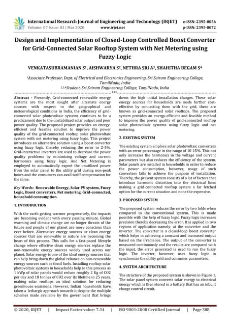 Irjet Design And Implementation Of Closed Loop Controlled Boost