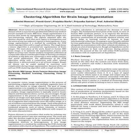 Irjet Clustering Algorithm For Brain Image Segmentation Pdf