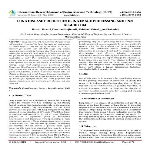 Irjet Lung Disease Prediction Using Image Processing And Cnn