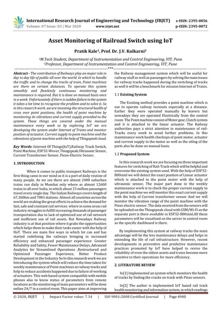 Railway Inspection System Using IoT | PDF