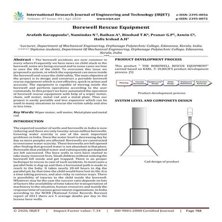 IRJET - Borewell Rescue Equipment | PDF