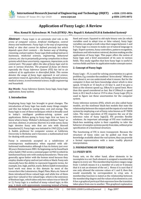 Presentation on fuzzy logic and fuzzy systems | PPTX | Programming ...