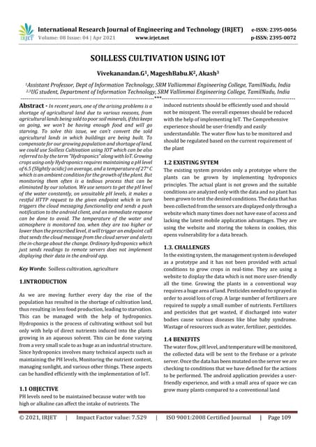 smart hydroponic system | PPTX