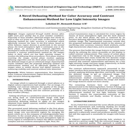 A Novel Dehazing Method for Color Accuracy and Contrast Enhancement Method for Low Light ...
