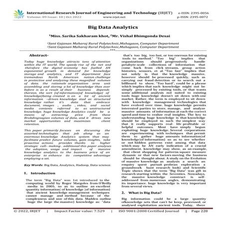 A Survey on Big Data Analytics: Challenges | PDF
