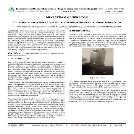 MINI STEAM GENERATOR | PDF