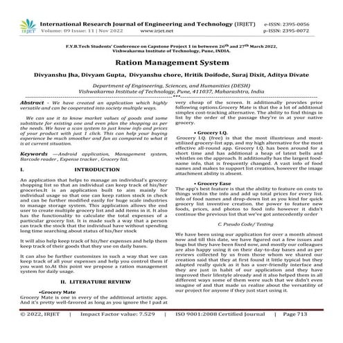 Ration Management System | PDF