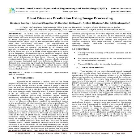 Plant Diseases Prediction Using Image Processing | PDF