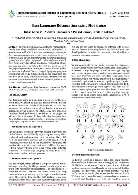 SIGN LANGUAGE RECOGNITION USING CNN | PDF