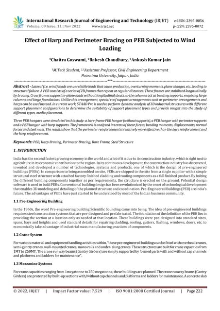 Design of Pre-Engineered Building (PEB) Structure | PDF