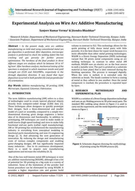 Wire Arc Additive Manufacturing Pptx