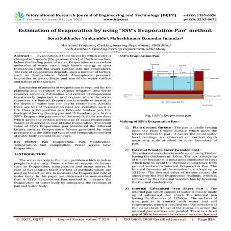 Evaporation Pan Meter Pdf