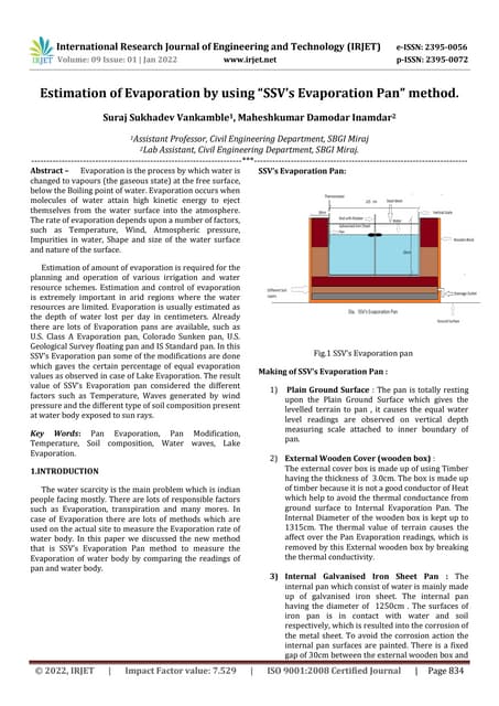 Evaporation pan meter | PDF