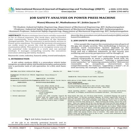 Job Safety Analysis | PPT