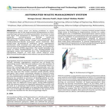 AUTOMATED WASTE MANAGEMENT SYSTEM | PDF