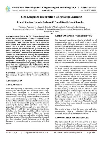Indian Sign Language Recognition System