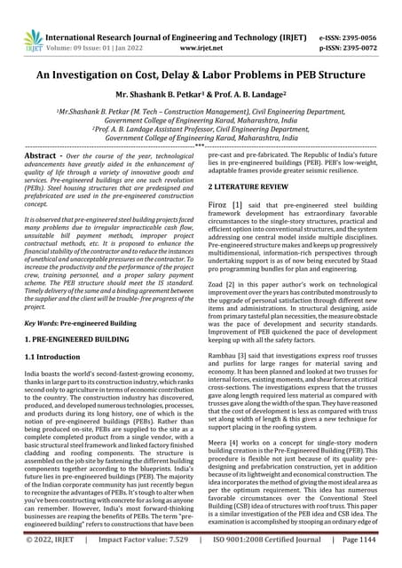 Design of Pre-Engineered Building (PEB) Structure | PDF