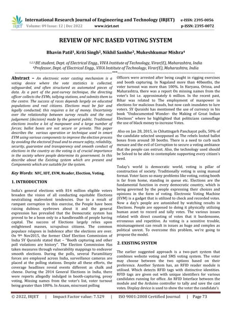 Biometric Voting System Pptx Operating Systems Computer Software And Applications