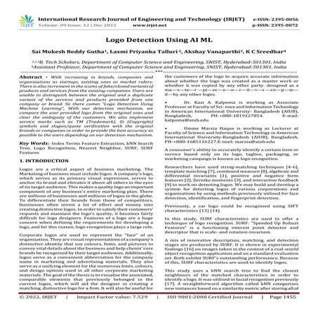 Logo Detection Using AI ML | PDF